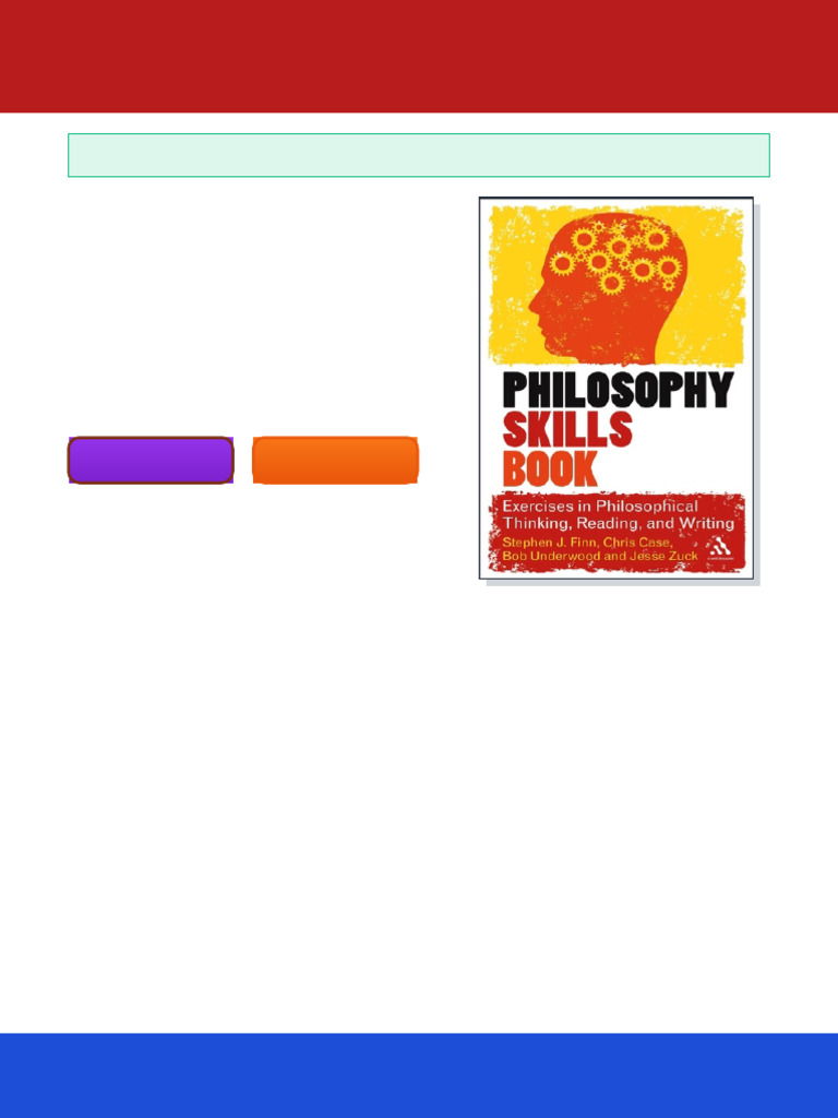 The Philosophy Skills Book Exercises in Philosophical Thinking Writing ...
