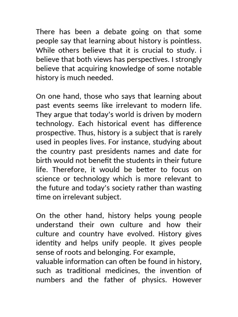 Importance of Studying History | PDF