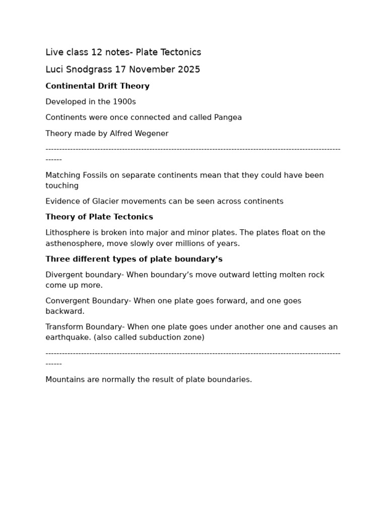 Live Class 12 Notes | PDF