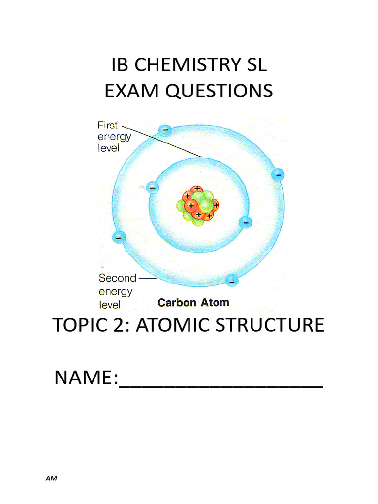 Topic 2 - Atomic Structure SL | PDF | Atoms | Electron
