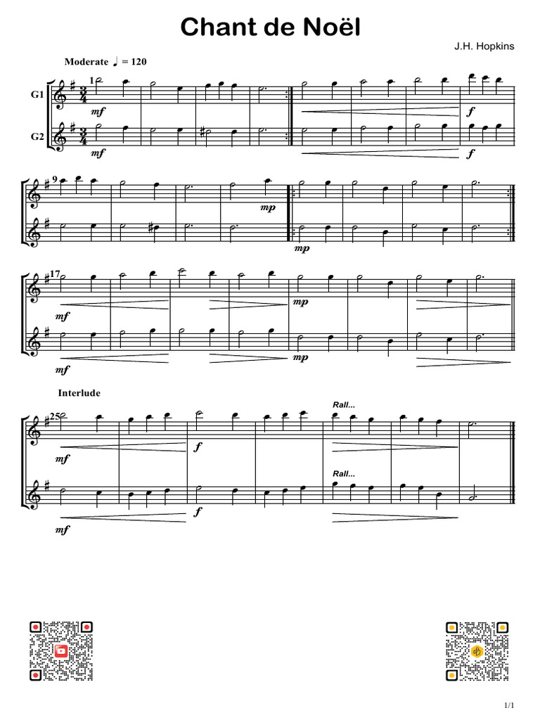 g1-g2-Parts-chant de Noël - John Hopkins | PDF