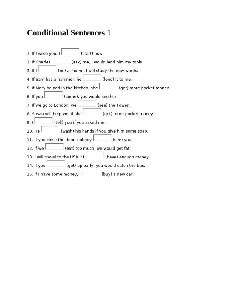 Conditional Exercise | PDF