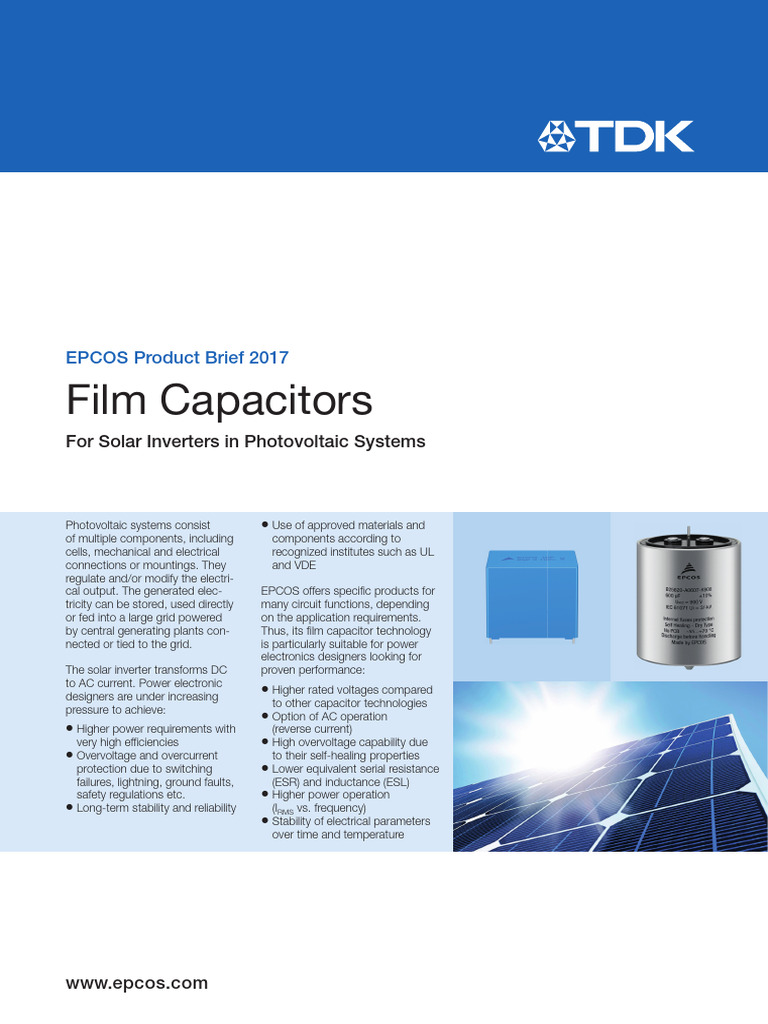 Film Capacitors Solar Inventers PB | PDF | Capacitor | Power Inverter