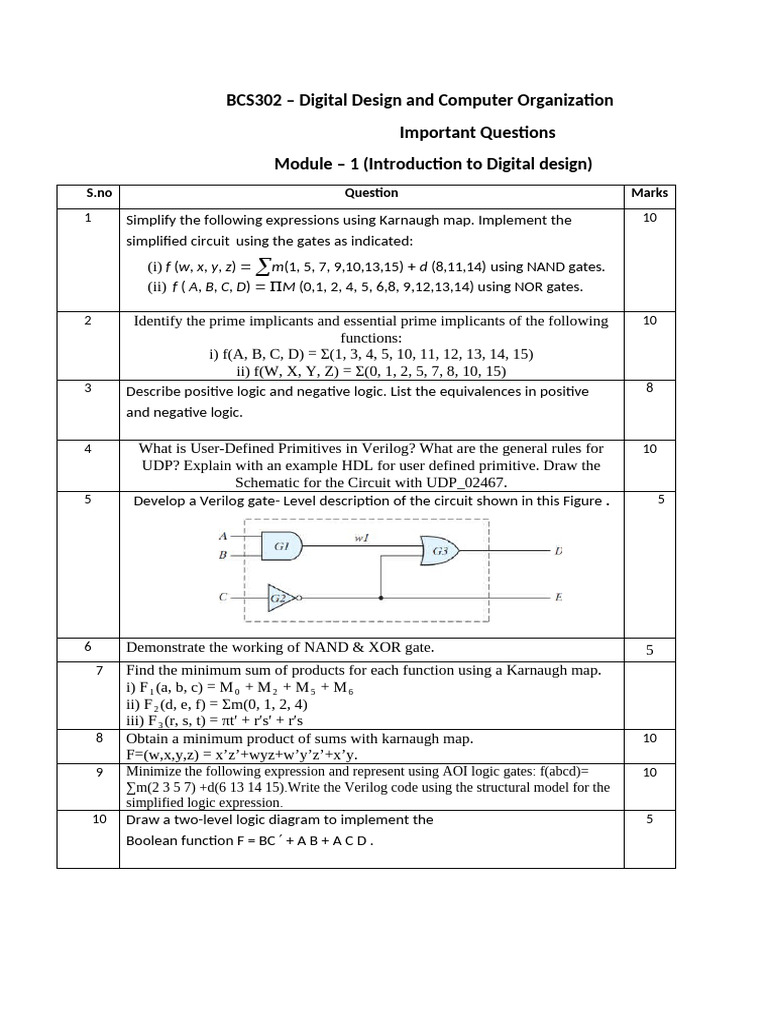 BCS302 | PDF | Logic Gate | Electronics