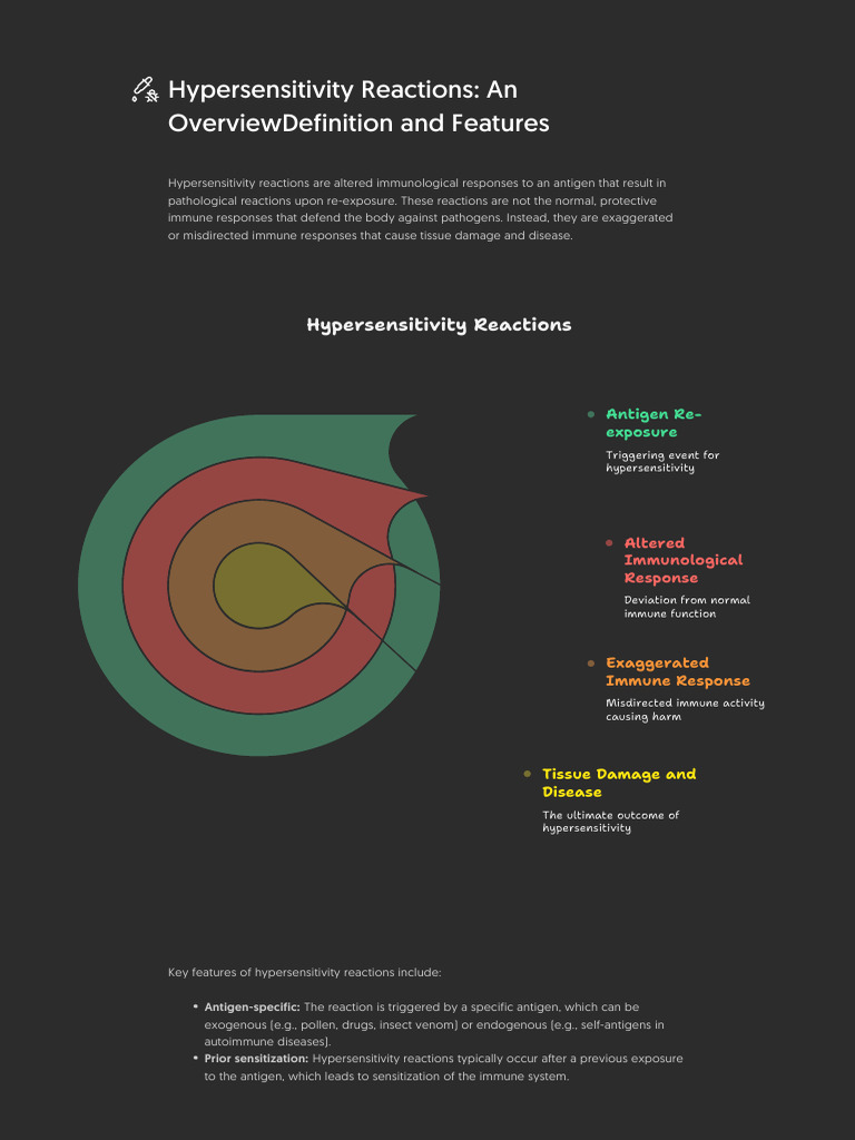Hypersensitivity Reactions - An OverviewDefinition and Features | PDF ...