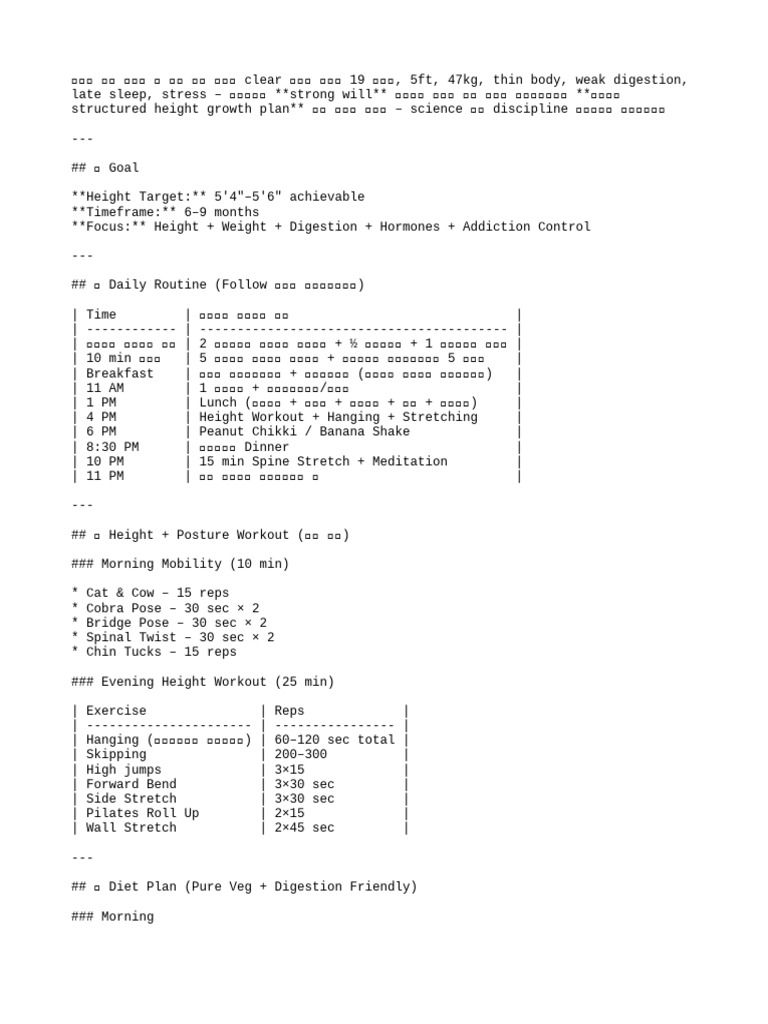 Diet Plan | PDF