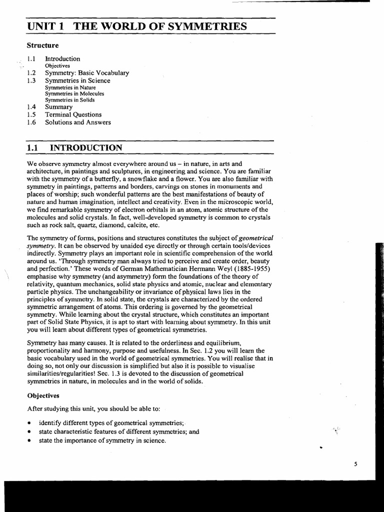 Unit-1 | PDF | Rotation | Symmetry