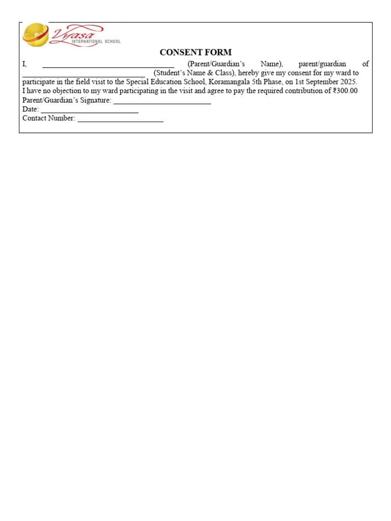 CONSENT FORM - Commerce & Science Reg | PDF