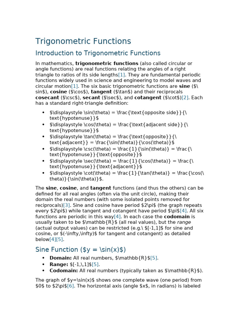 Understanding Trigonometric Functions | PDF | Trigonometric Functions ...