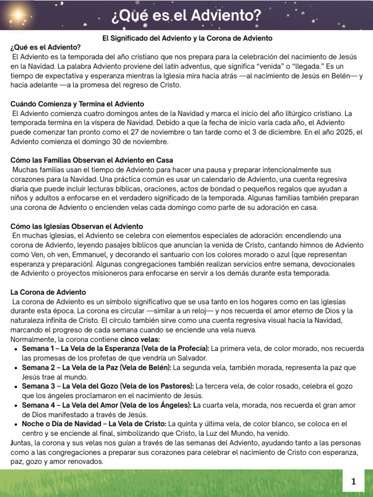 2.-Significado-de-Adviento-en-espanol-2025 | PDF | Adviento | Navidad