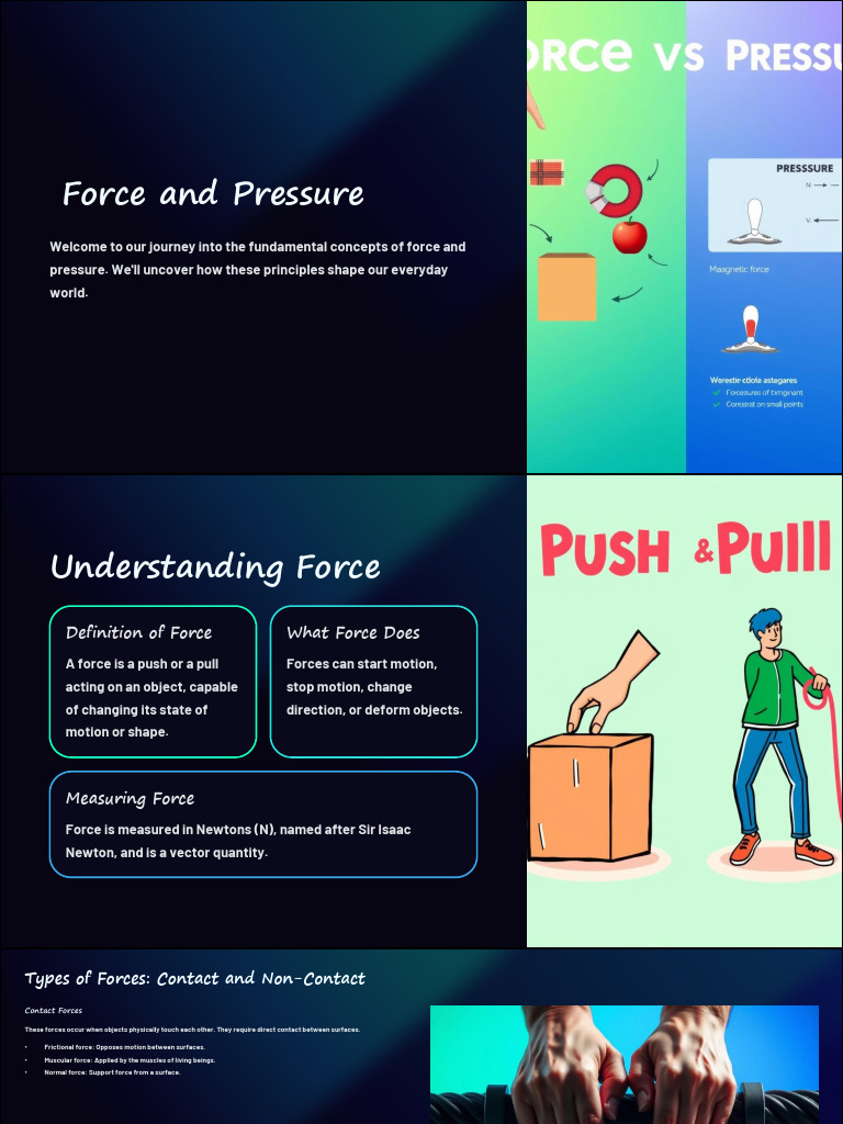 Understanding Force and Pressure Concepts | PDF | Force | Friction