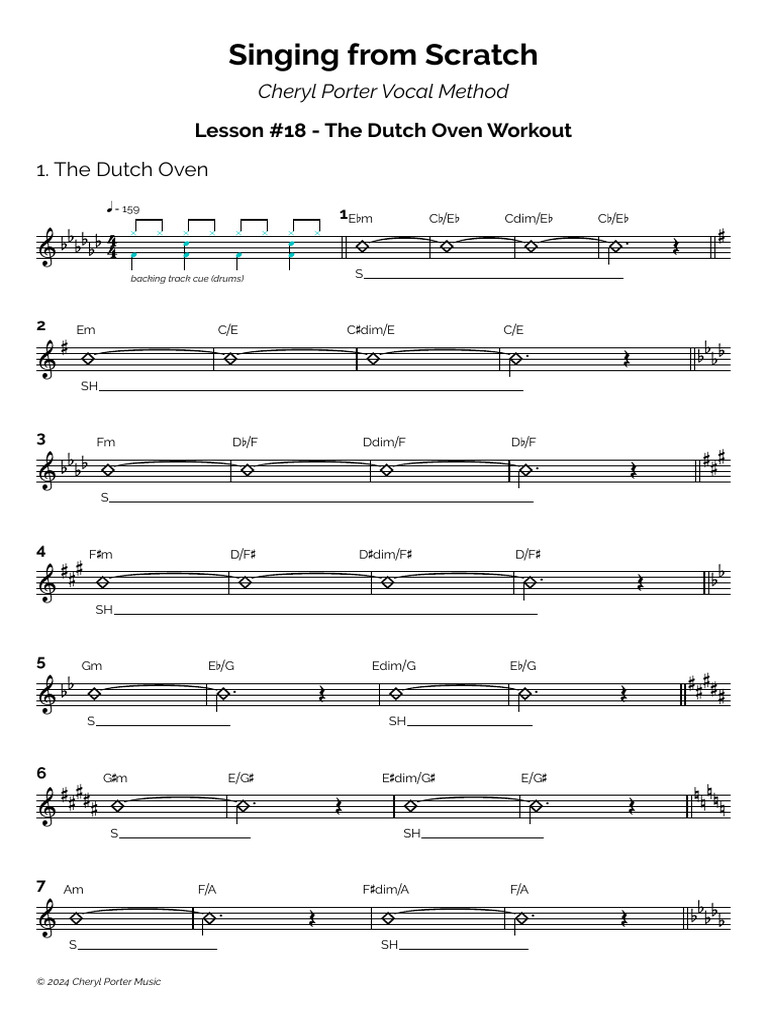 Dutch Oven Vocal Workout Guide | PDF
