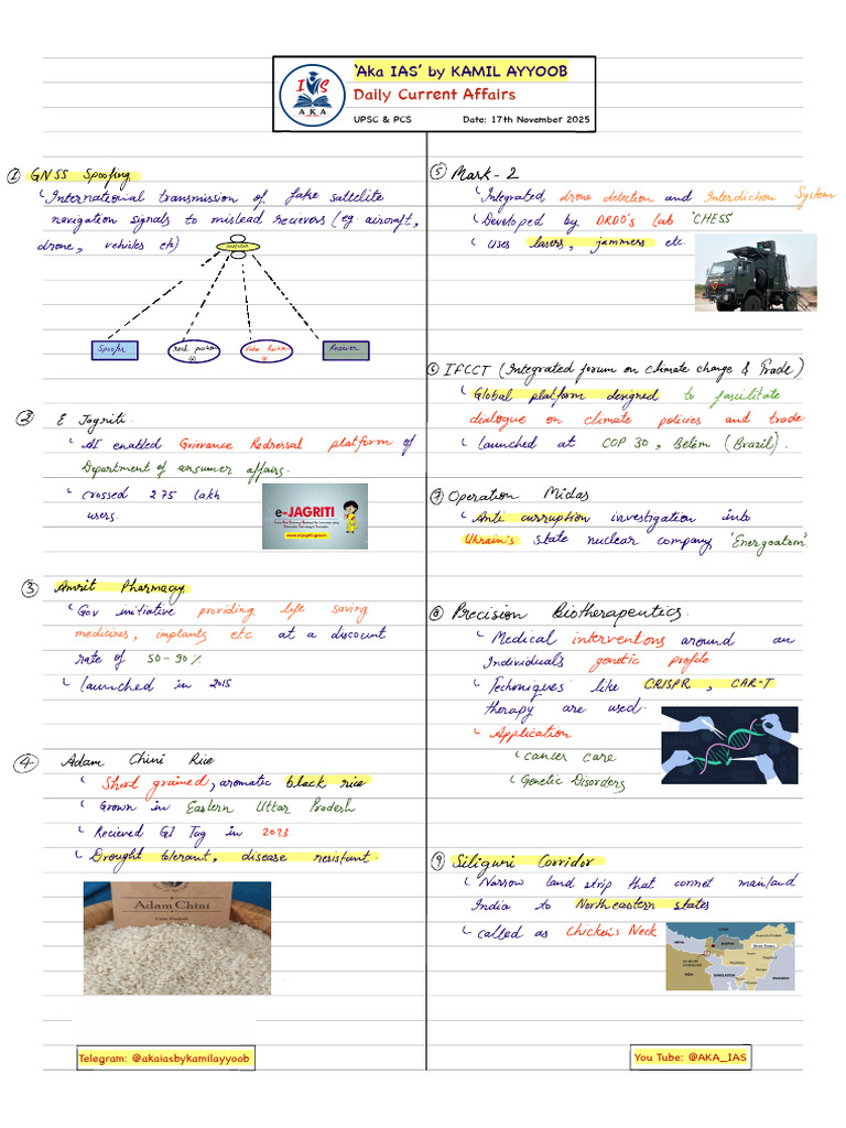 One Pager Weekly (17-11-25 To 22-11-25) | PDF