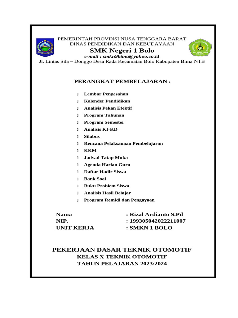 Perangkat Pembelajaran Tdo Kelas x Tkro | PDF