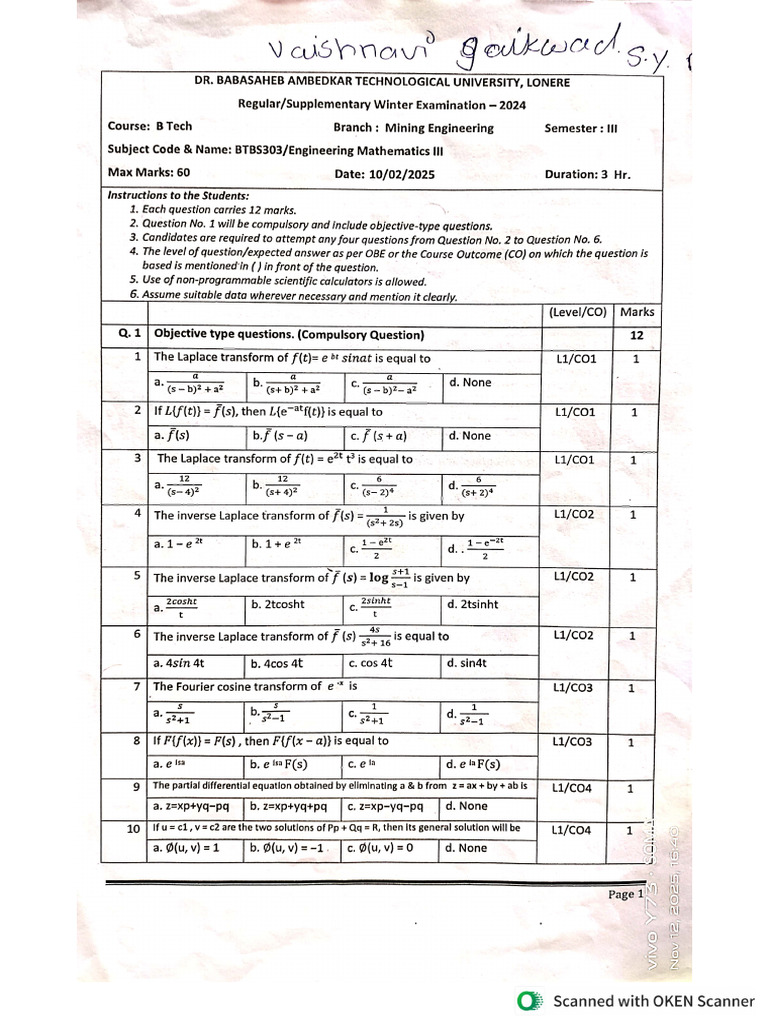 2025 Question Bank | PDF