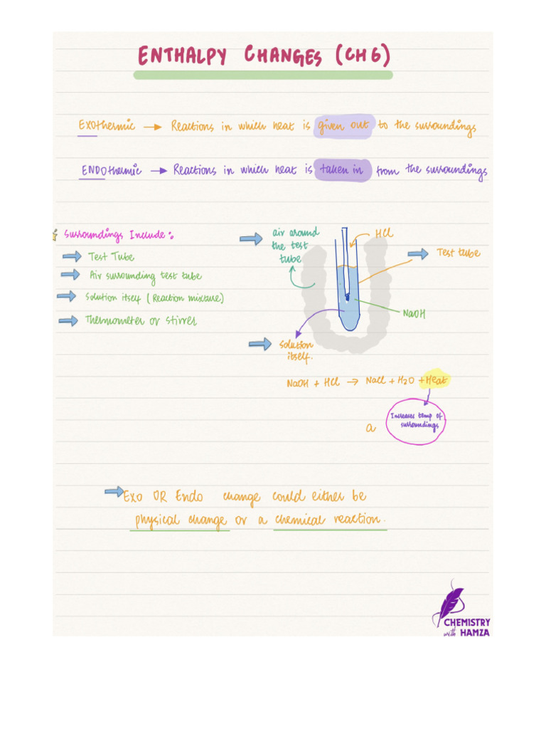 Enthalapy Changes | PDF