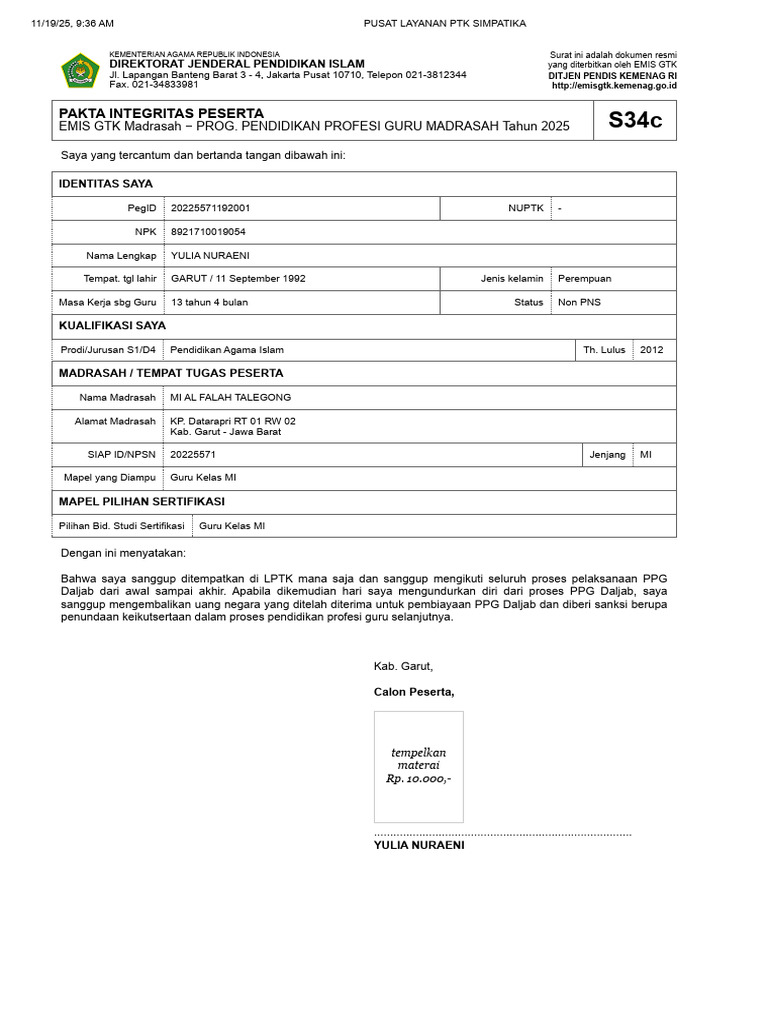 s34c Yulia Nuraeni | PDF