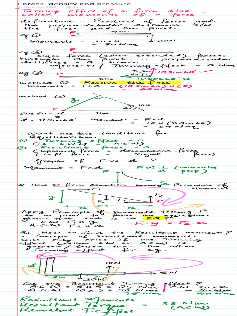 Turning Effect of Force | PDF