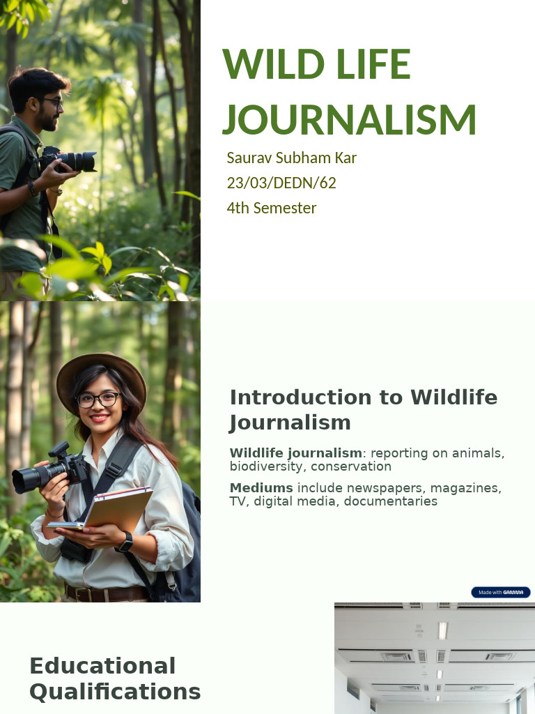 Introduction To Wildlife Journalism | PDF | Wildlife | Conservation Biology