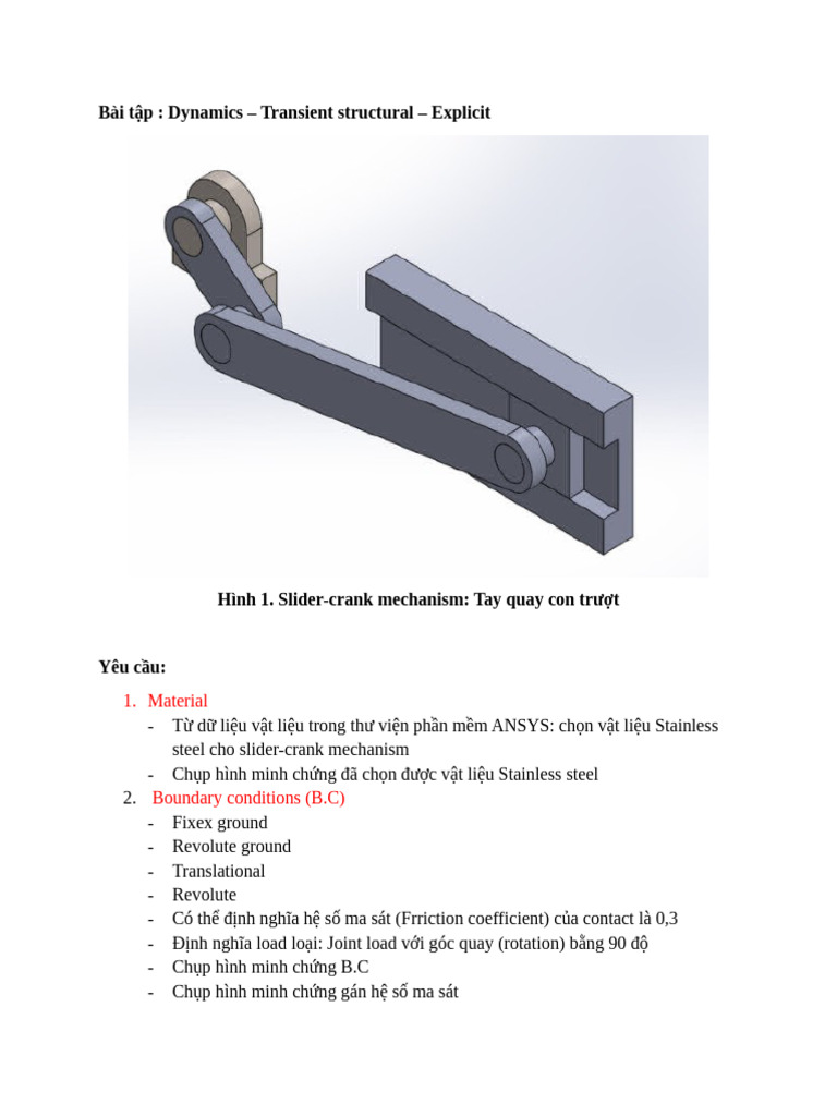 Bài Tập 4 - transient Structural | PDF