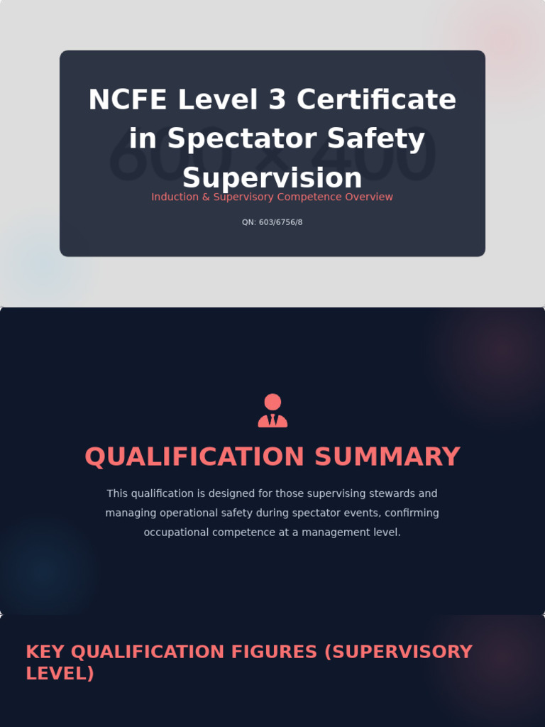NCFE Level 3 Spectator Safety Certificate | PDF | Emergency | Safety