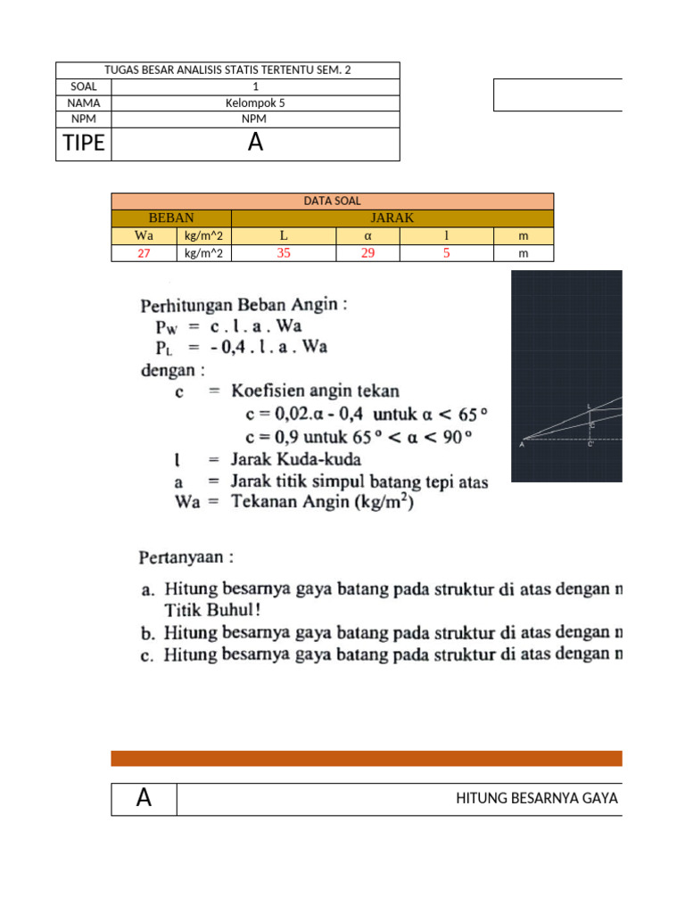 Analisis Statika Beban Angin Struktur | PDF