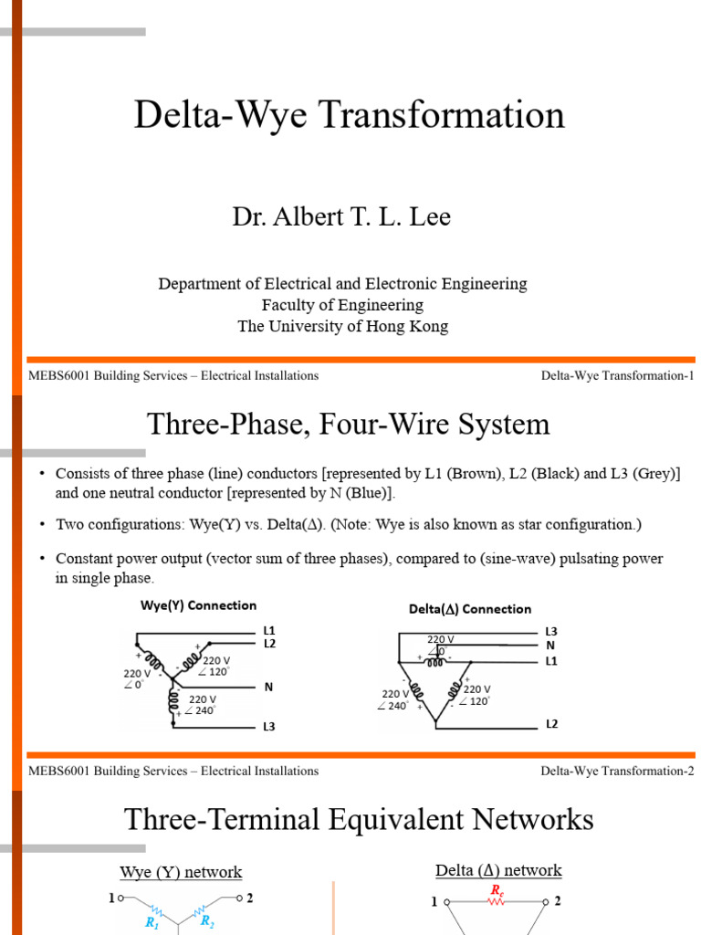 01a - Delta-Wye Transformation - Sem 1 2024-25 | PDF | Physics ...