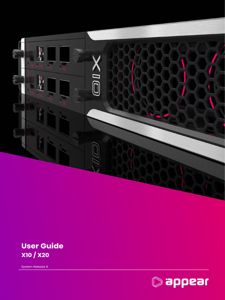 Appear TX X Platform User Manual X10 | PDF | Codec | Data Compression