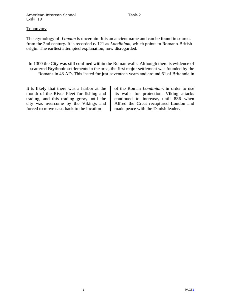 Toponymy | PDF