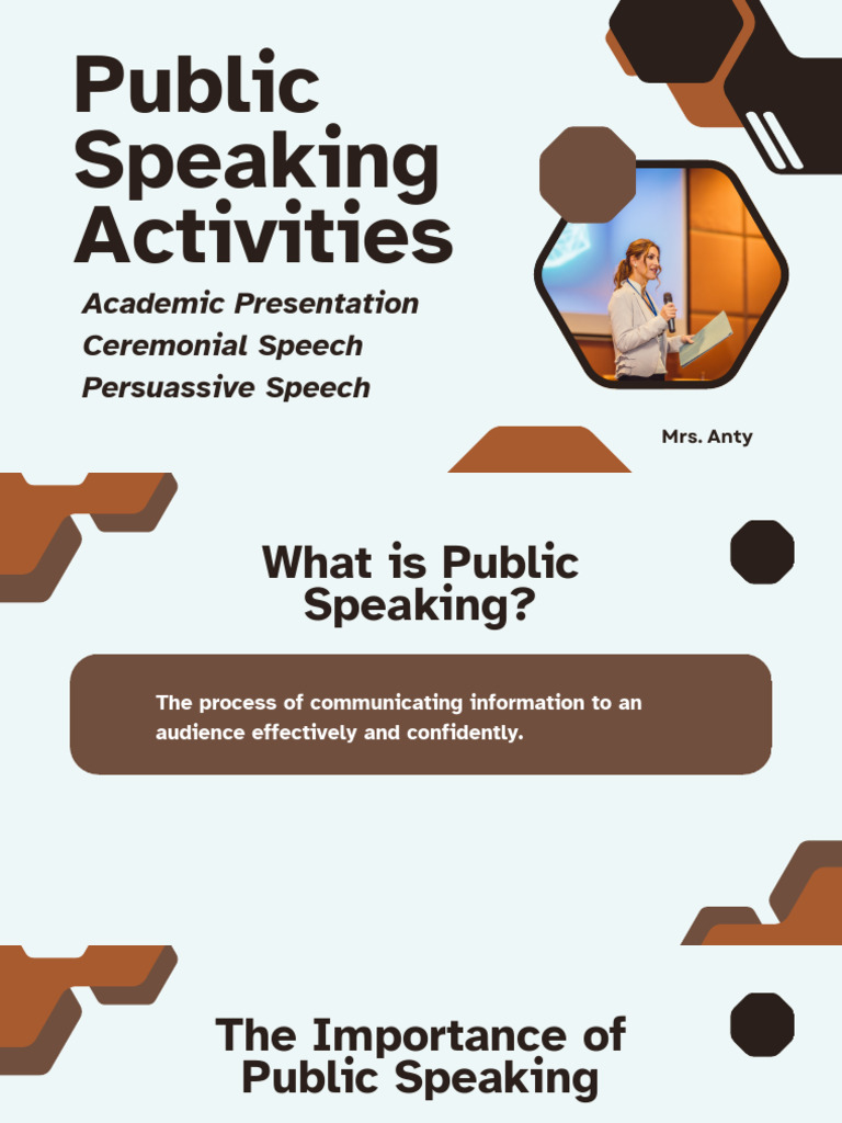 Meeting 13-16 Public Speaking Activities | PDF | Persuasion | Public ...