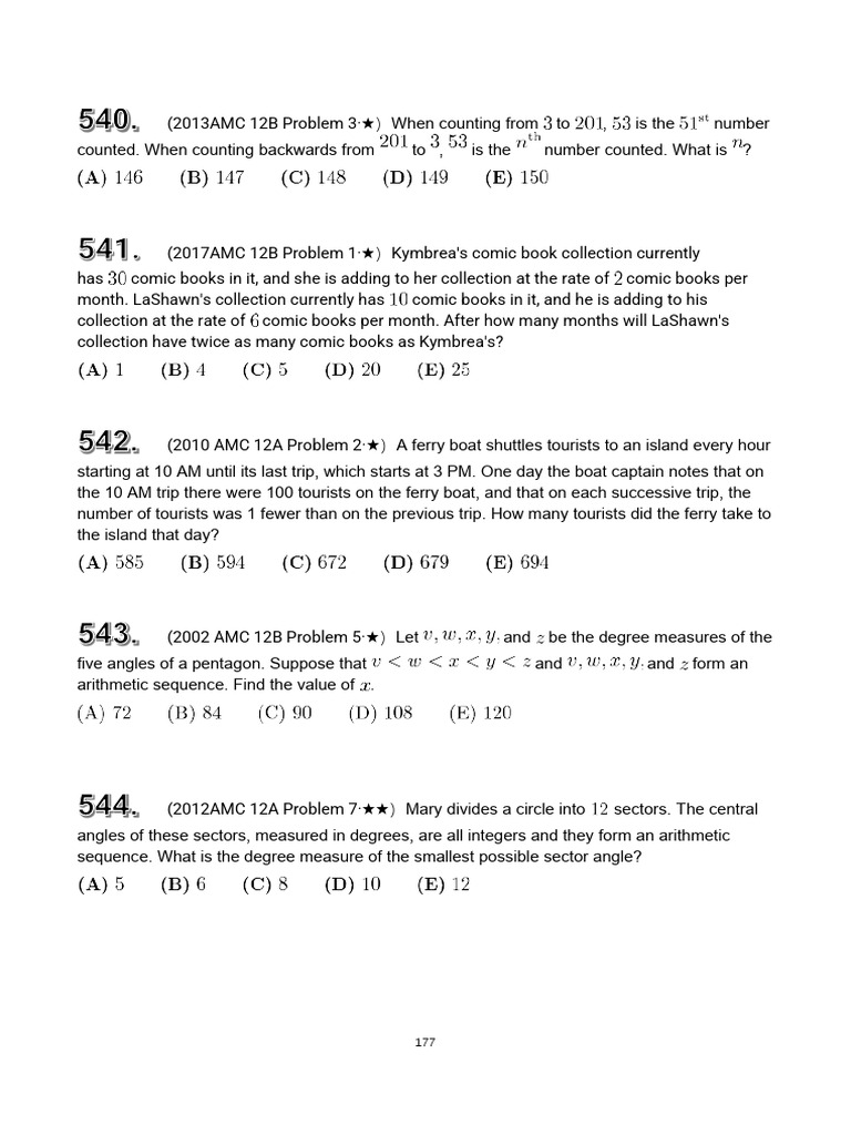 Algebra 2 Sequence and Series题型 | PDF | Sequence | Summation