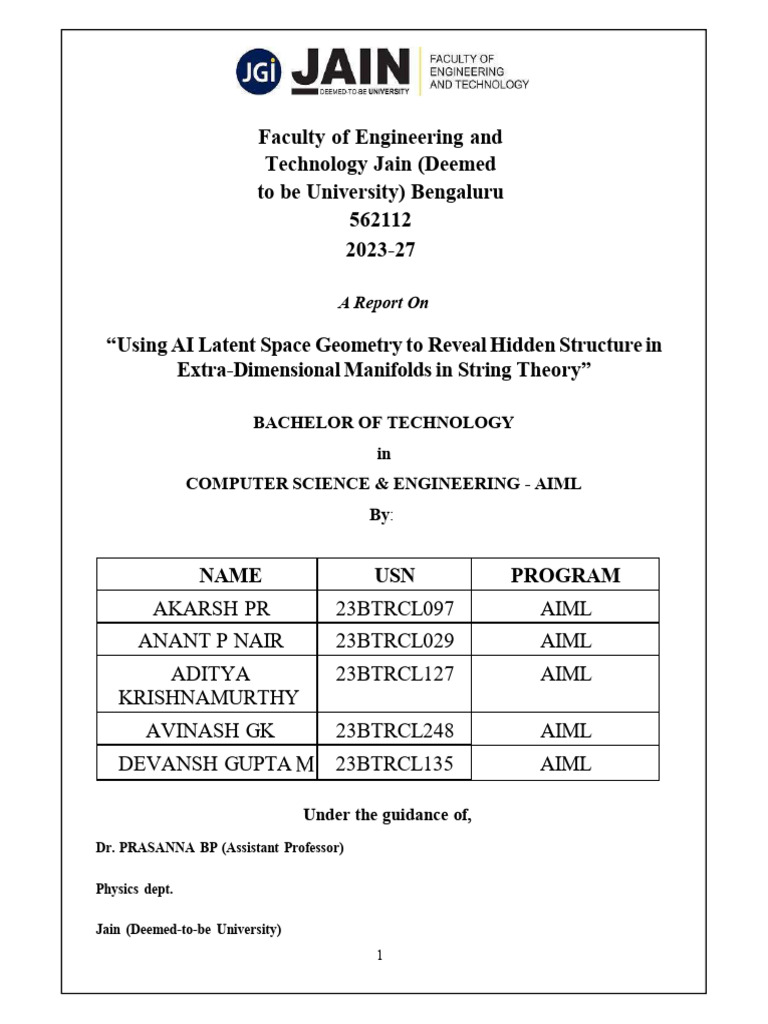 Final Report 1 | PDF | Mathematics | Geometry