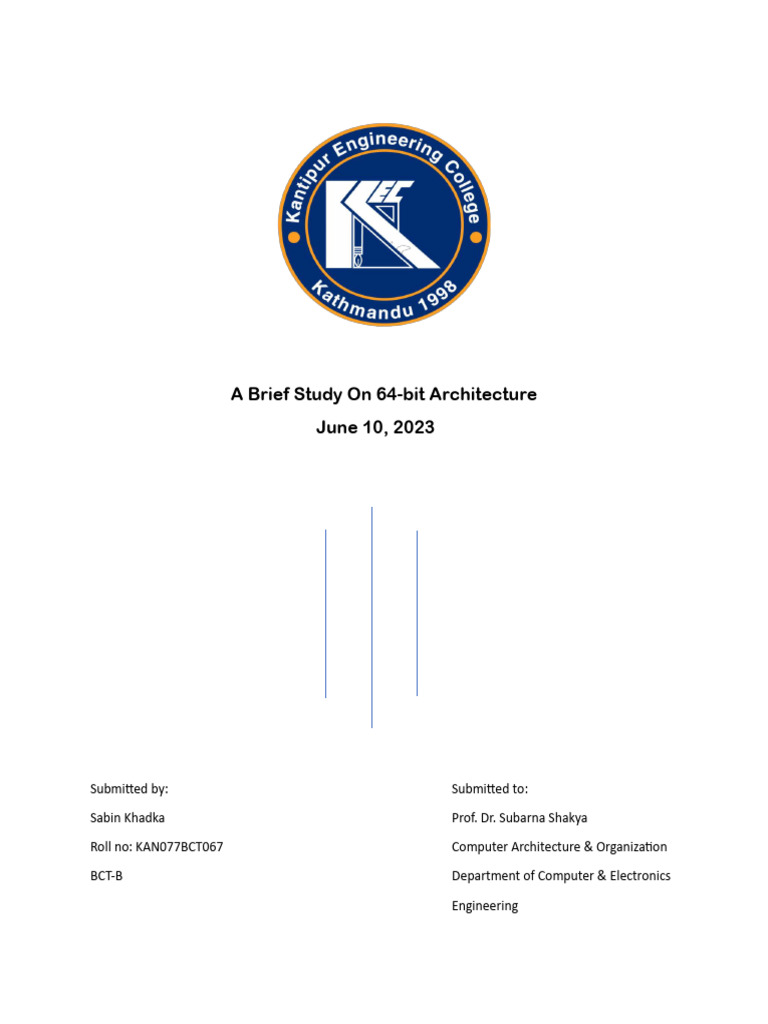 Report On 64 Bit Processor | PDF | 64 Bit Computing | Central Processing Unit