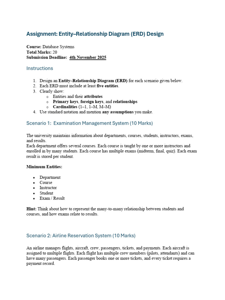 Database Assignment 1 | PDF