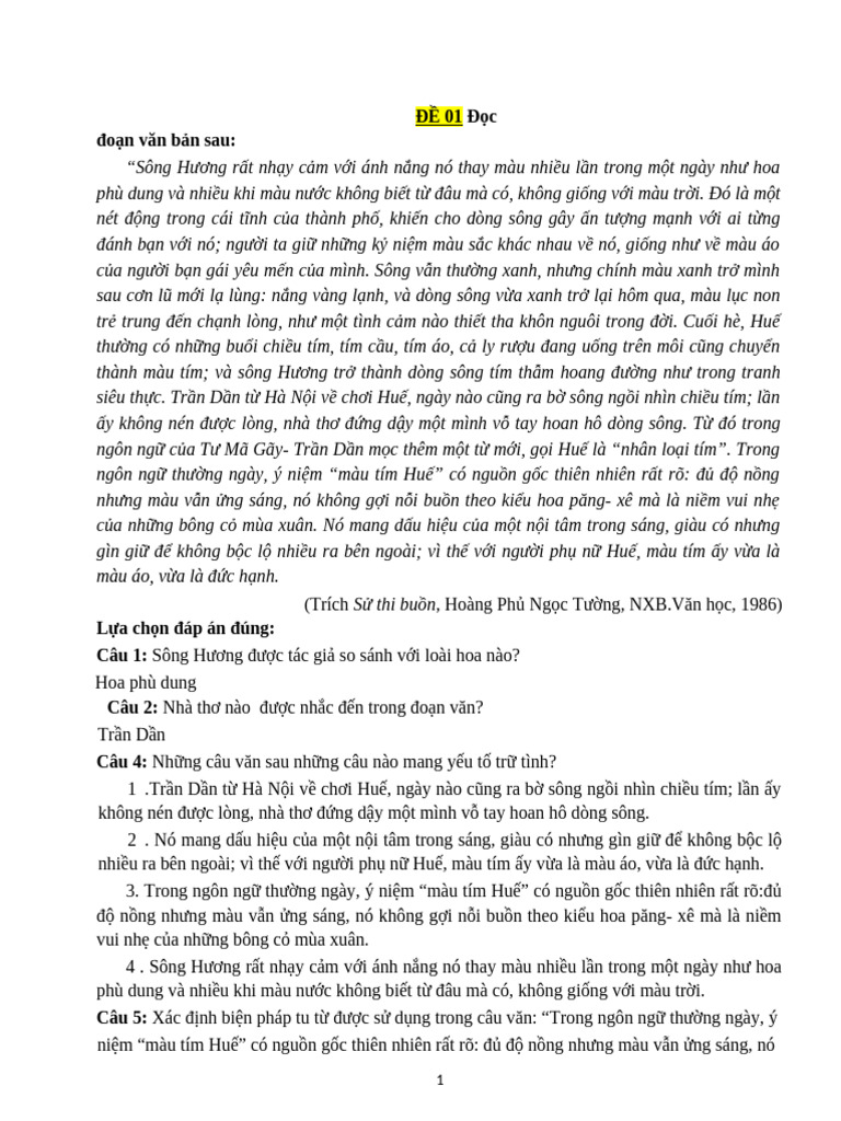 ÔN TẬP GK 1 | PDF