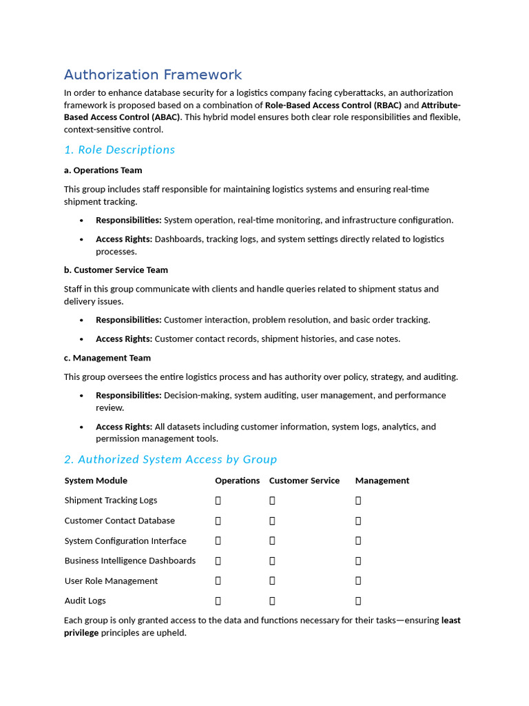 Authorization Framework | PDF | Access Control | Computer Engineering