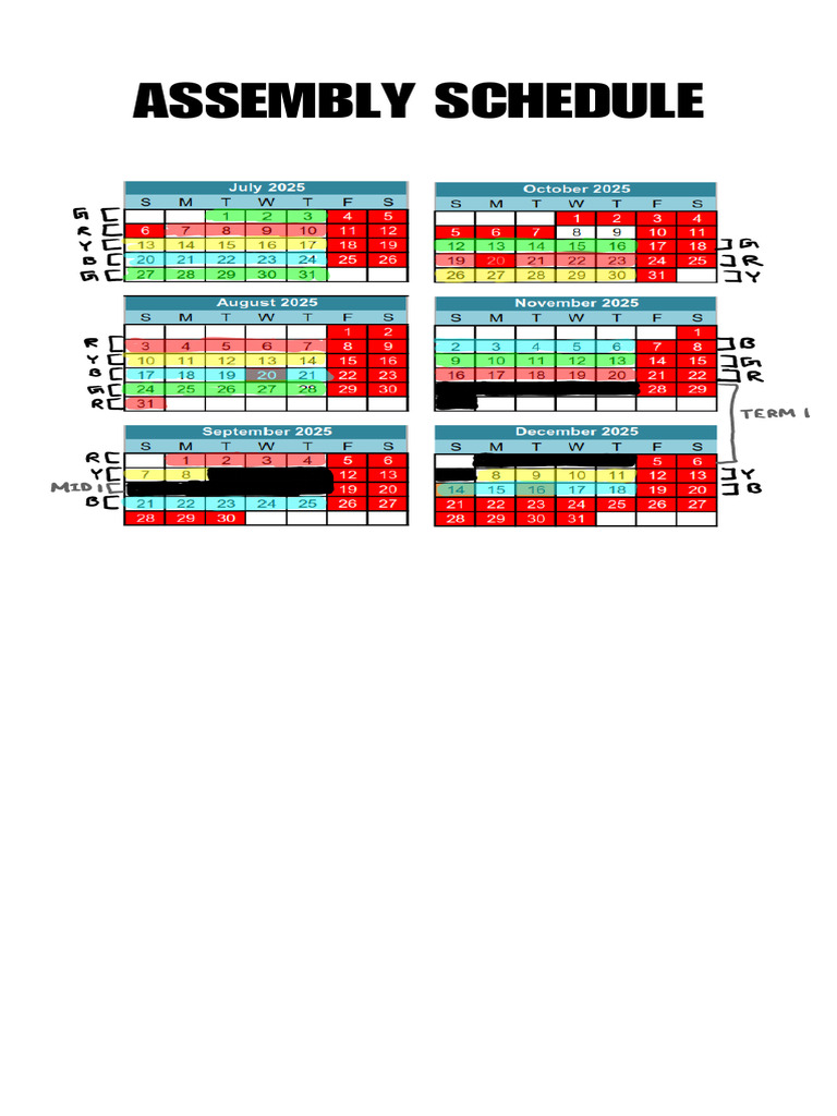 Assembly Schedule | PDF