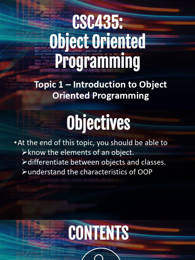 Introduction to Object-Oriented Programming | PDF | Object Oriented ...