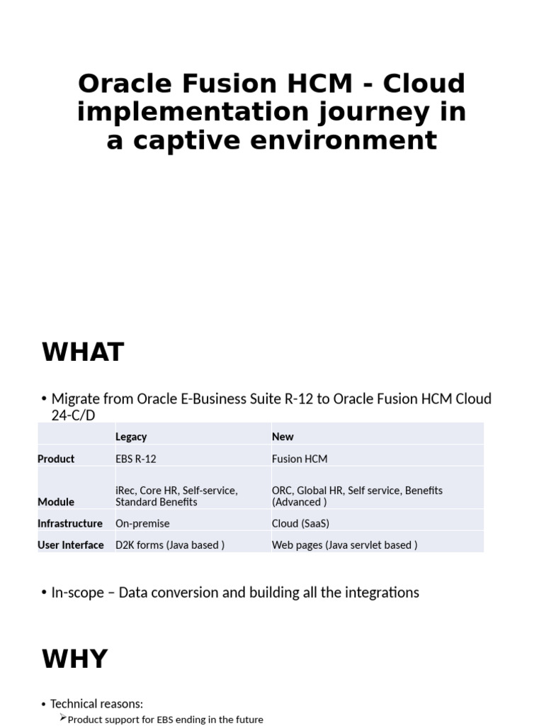 Oracle Fusion HCM Cloud Migration Guide | PDF
