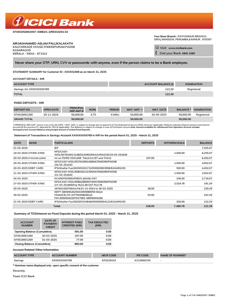 ICICI FD Unlocked | PDF | Debit Card | Service Industries