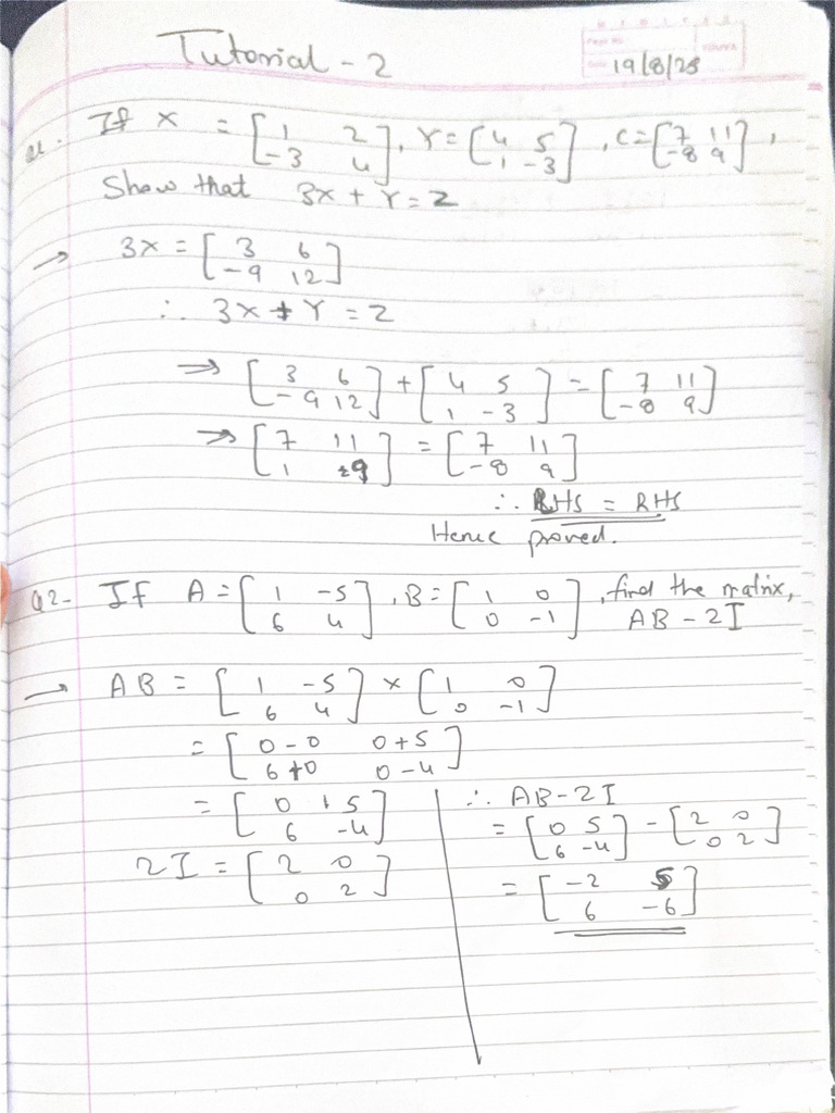 Math Tutorial 2 | PDF