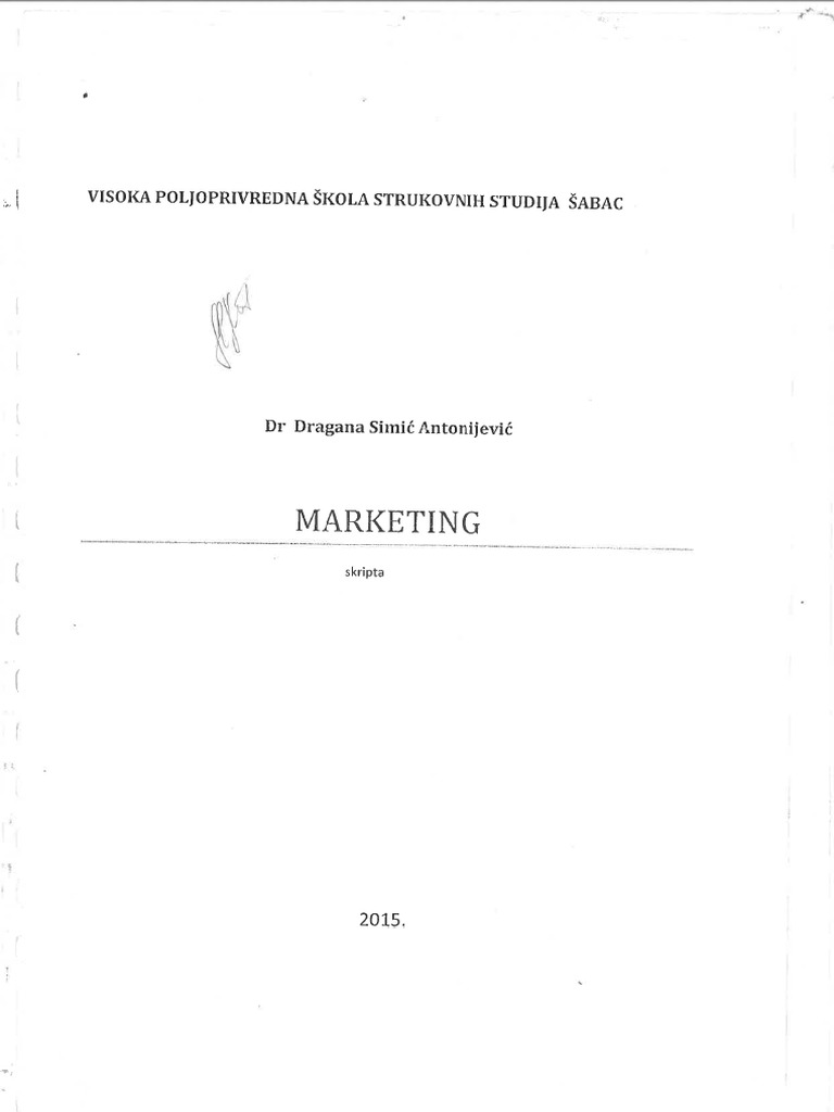 Marketing - Skripta PDF | PDF