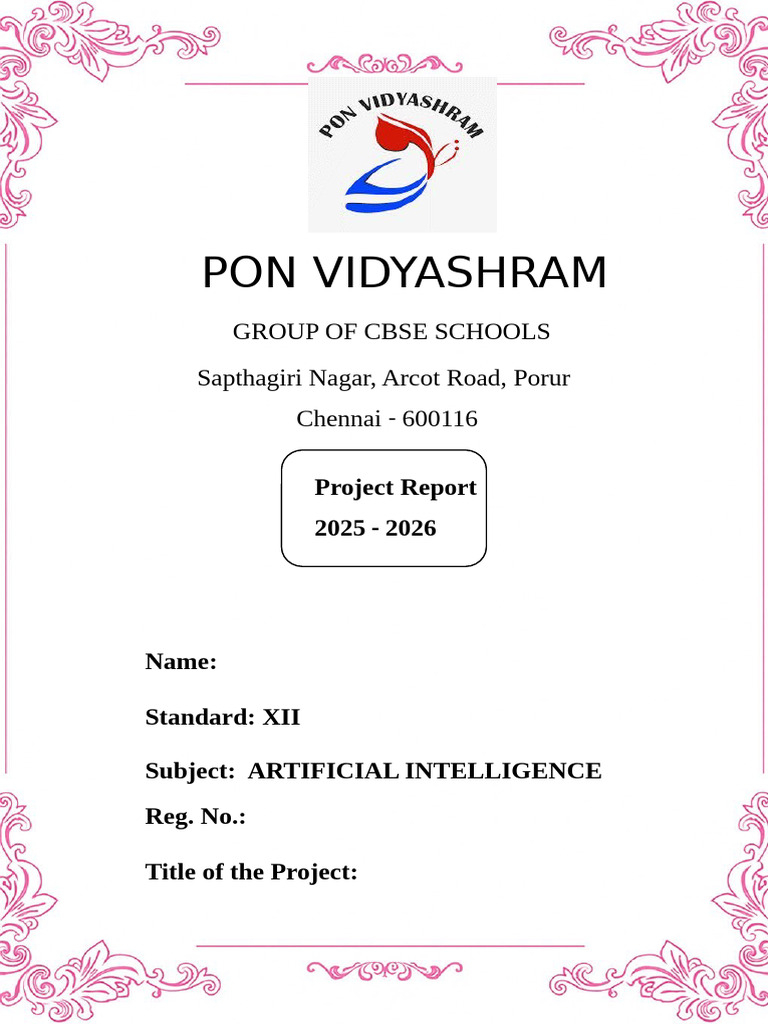 AI Project Report for Class XII | PDF
