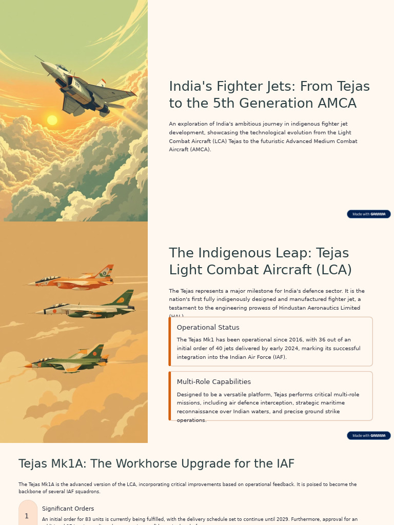 India's Fighter Jets: Tejas to AMCA Evolution | PDF | Fighter Aircraft ...