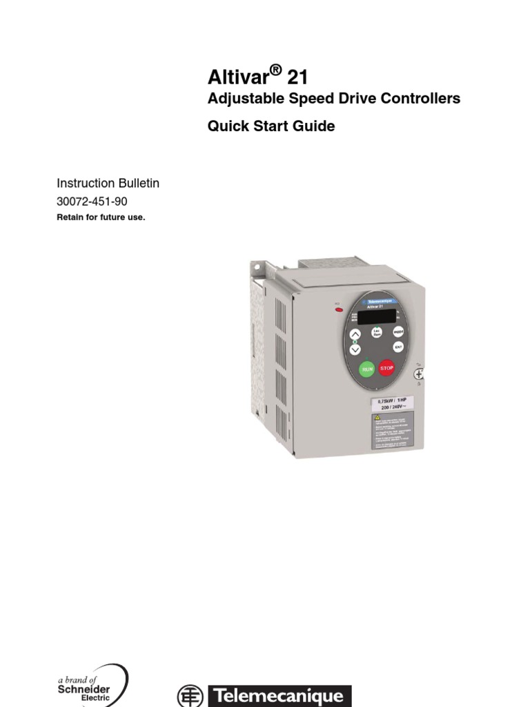 Altivar® 21 | PDF | Electrical Wiring | Mains Electricity