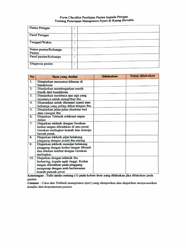 Form Checklist | PDF