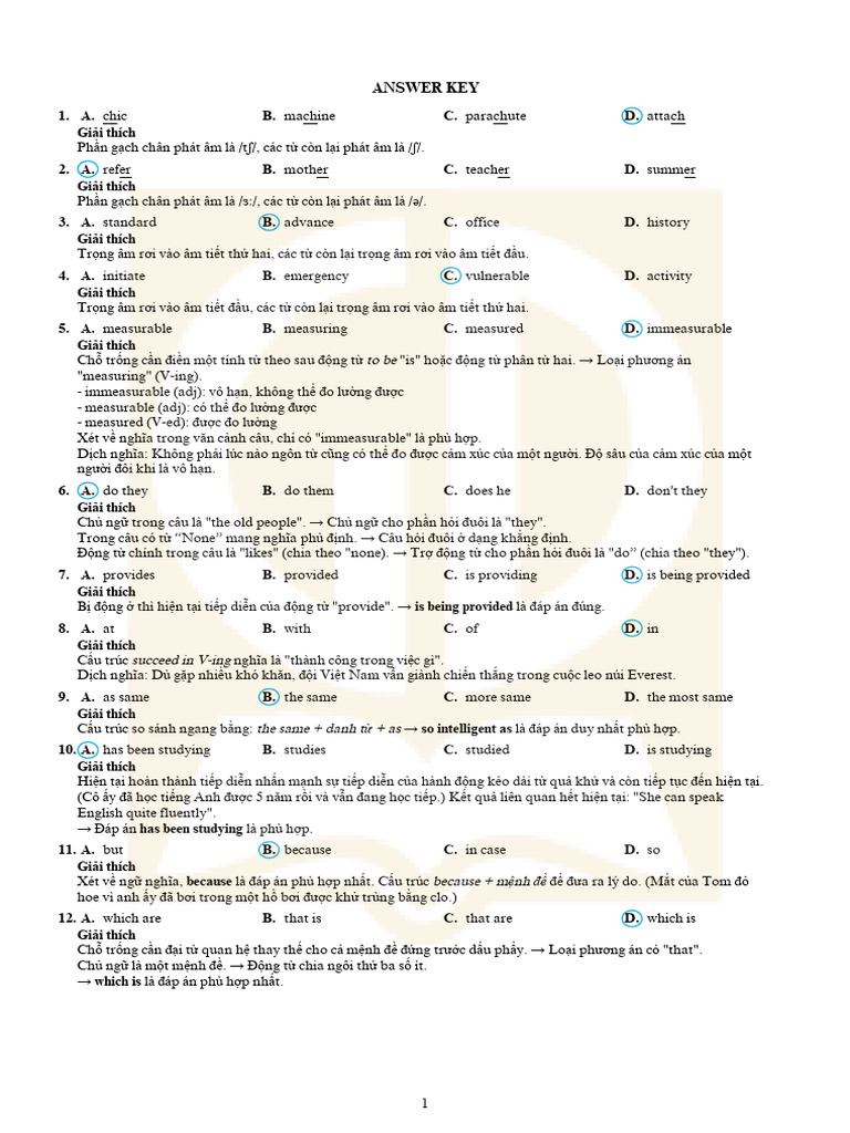 Key Practice Test 17 | PDF