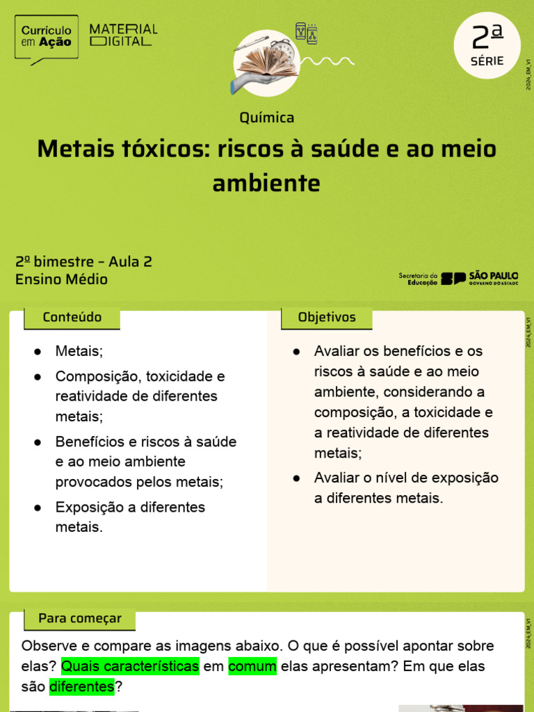 Metais Tóxicos: Riscos e Impactos | PDF | Alumínio | Mercúrio (elemento)
