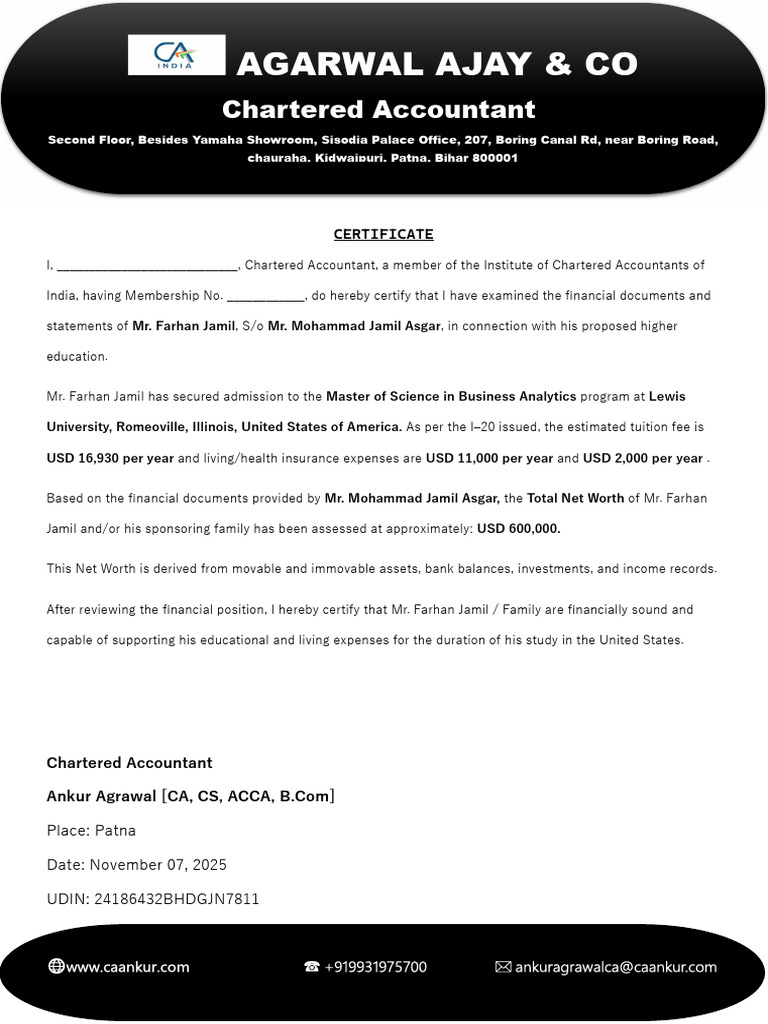 Agarwal Ajay & Co: Chartered Accountant | PDF
