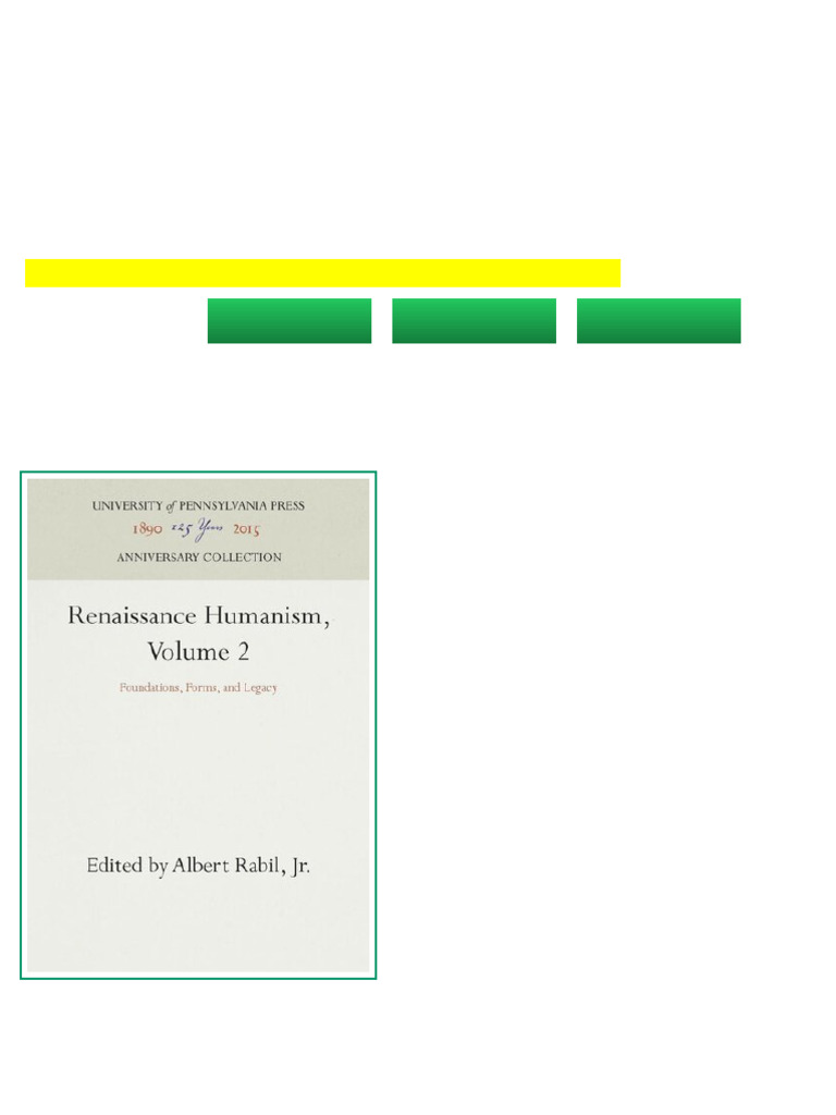 (Ebook) Renaissance Humanism, Volume 2: Foundations, Forms, and Legacy ...